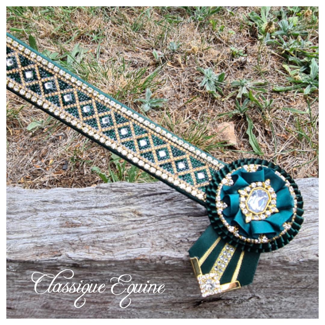 Green Browbands – Classique Equine