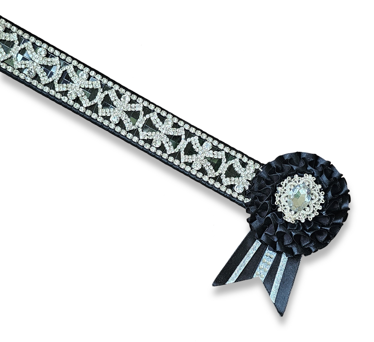 Black & Silver Royal Crystal Browband – Classique Equine